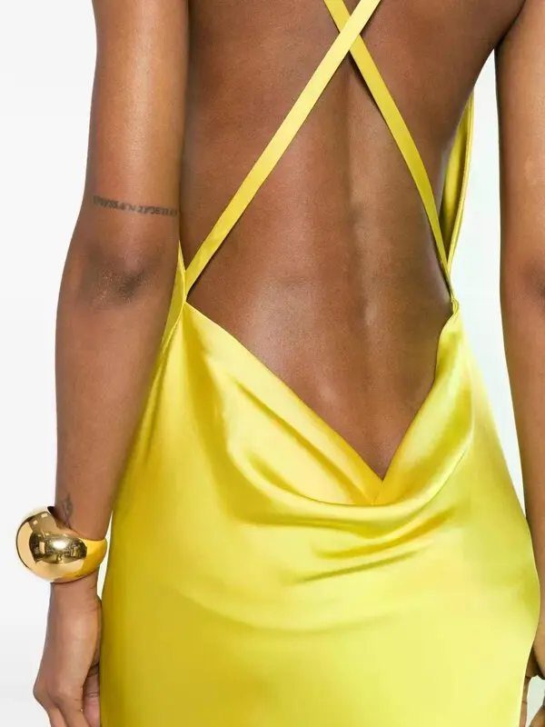 Norma Kamali Cross-back Bias-cut Gown