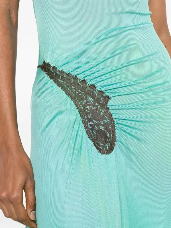 Christopher Esber Paisley Lace Ribbed Dress