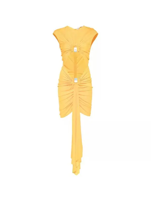 Christopher Esber Bezel Quartz Cut-out Dress - Orange