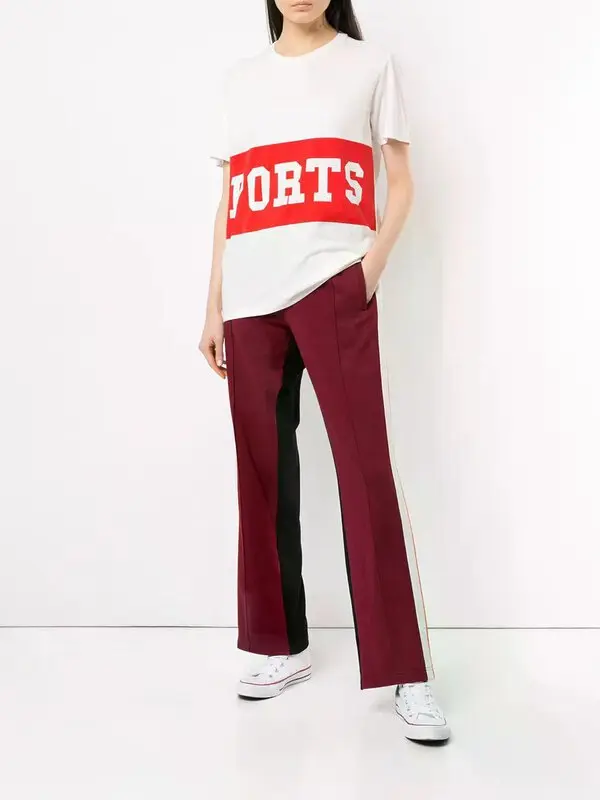 PORTS V Burgundy Side Stripe Trousers