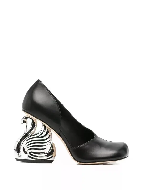 A.W.A.K.E. Mode Swan-heel Pumps - Black