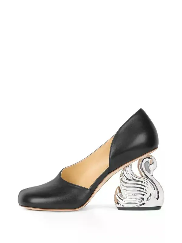 A.W.A.K.E. Mode Swan-heel Pumps - Black