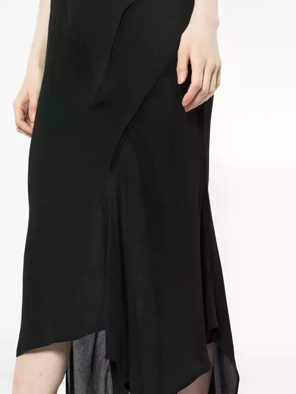 YEHUAFAN Asymmetric Cut-out Dress