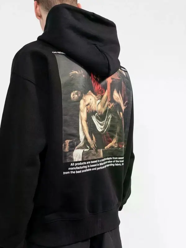 Off-White Caravaggio Print Hooded Sweatshirt
