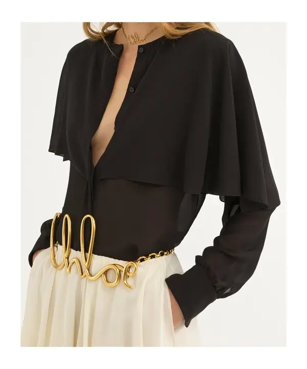 Chloé Crewneck Long Sleeve Shirt - Black