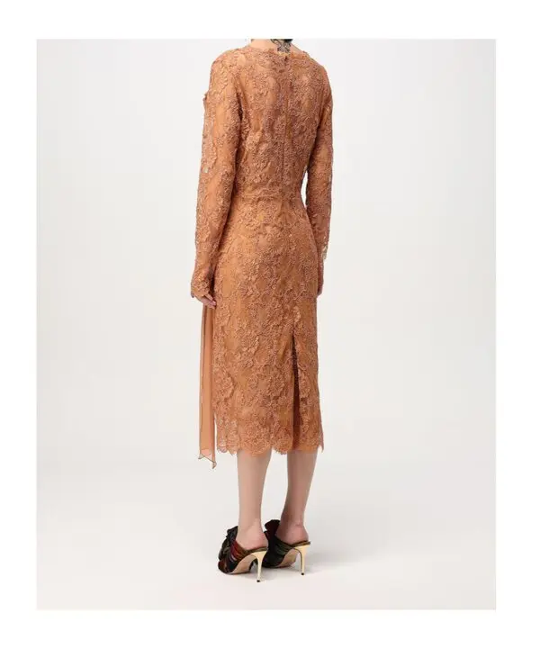 Ermanno Scervino Floral Lace Midi Dress