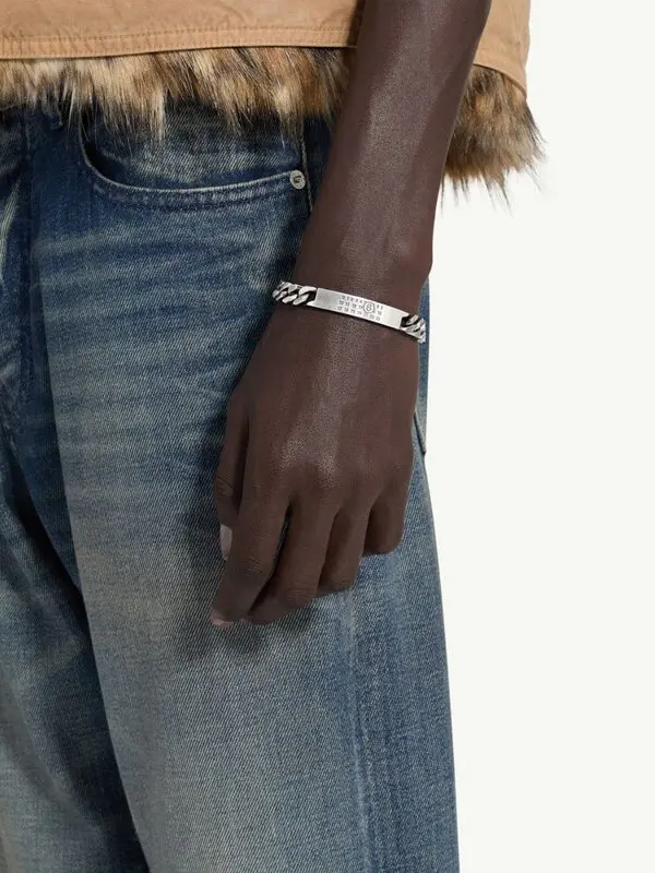 MAISON MARGIELA Engraved Chain Link Bracelet