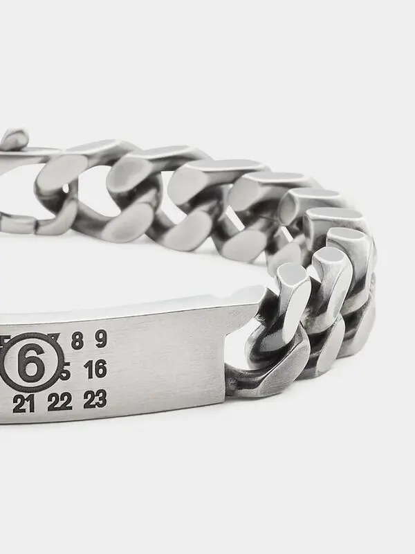 MAISON MARGIELA Engraved Chain Link Bracelet