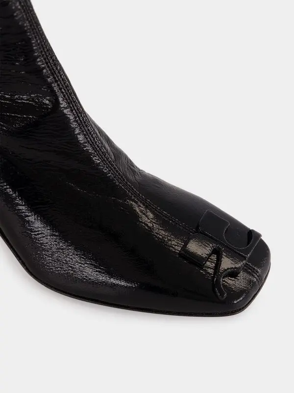 COURREGES Reedition Glossed Vinyl Knee-high Boots