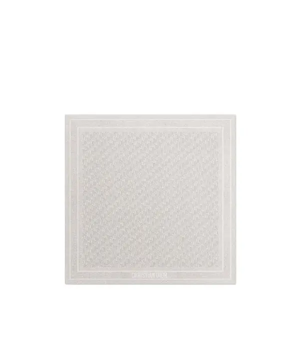 Dior Oblique Natte Shawl - Silver