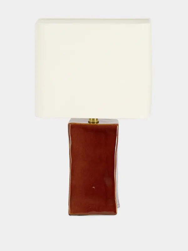 MAISON SARAH LAVOINE Nomad Table Lamp In Hazelnut - Burgundy