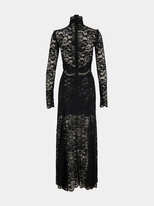 Rabanne High-neck Lace Maxi Dress