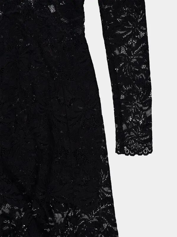Rabanne High-neck Lace Maxi Dress