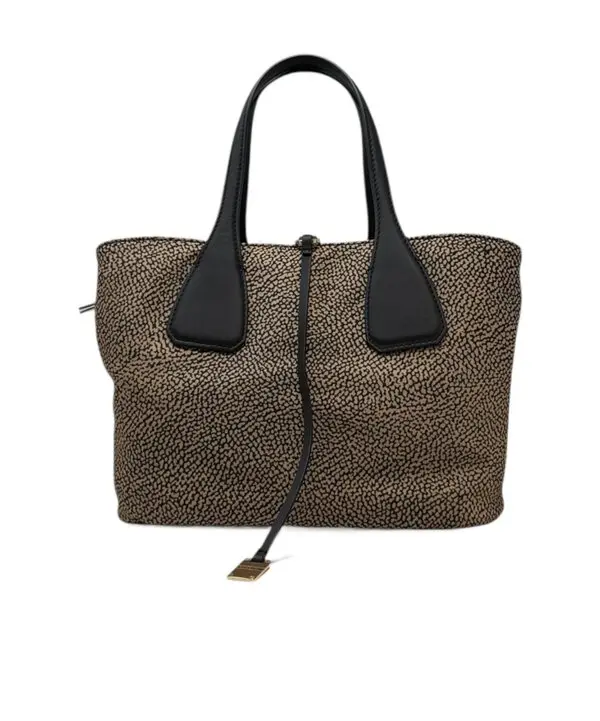 Borbonese Zip Up Top Handle Bag