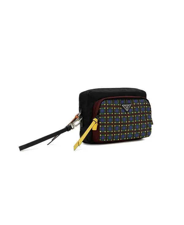 Prada Logo Zipper Clutch