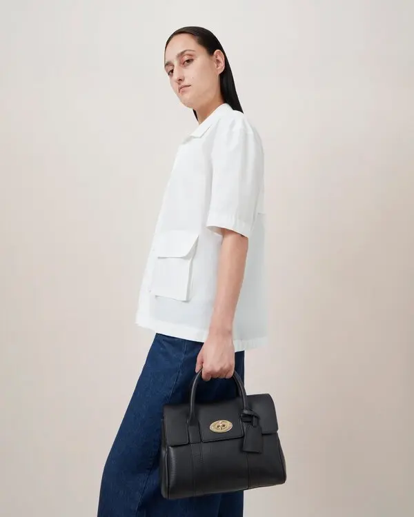 Mulberry Small Bayswater Top Handle Bag - Black