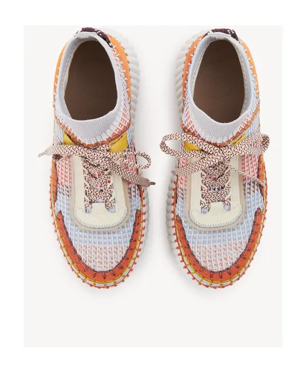 Chloé Nama Lace-up Wedge Sneakers