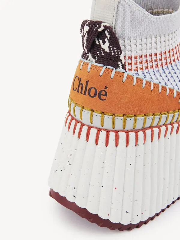 Chloé Nama Lace-up Wedge Sneakers