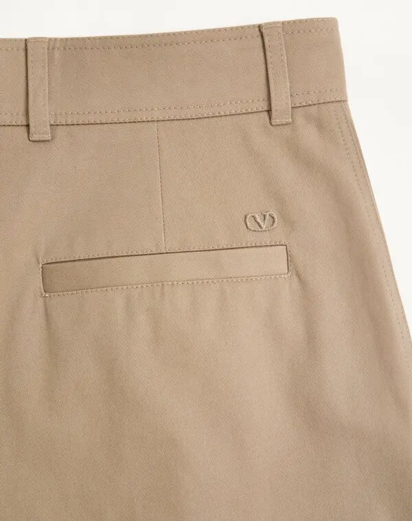 Valentino Garavani Button Detailed Pleated Pants - Beige