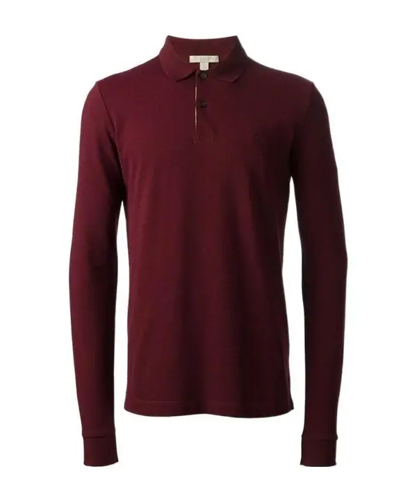 Burberry Logo Long-sleeved Polo Shirt