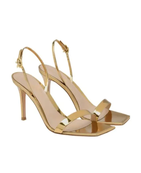 GIANVITO ROSSI Ribbon Open Toe Stiletto Sandals