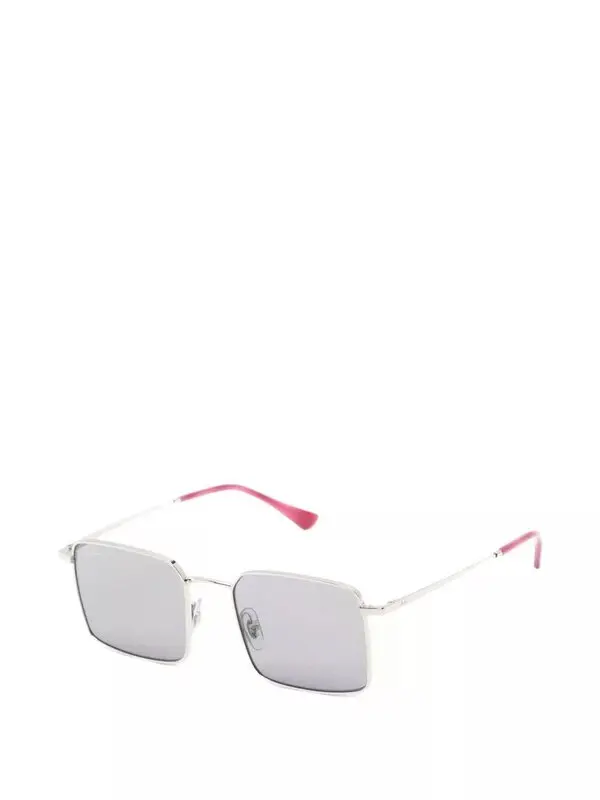 Ray-ban Square Frame Tinted Lenses Sunglasses - Silver