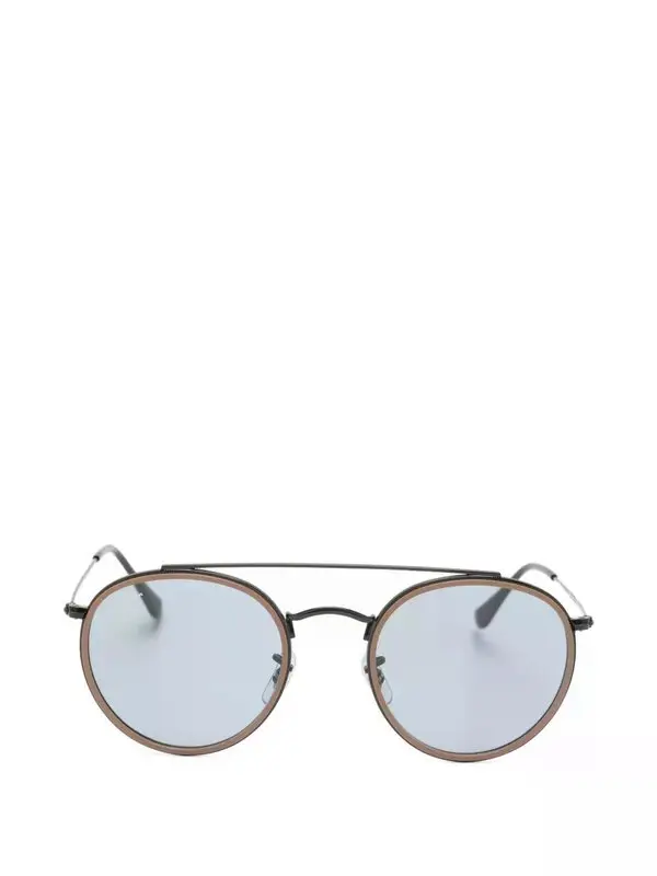 Ray-ban Double-bridge Round-frame Sunglasses - Black