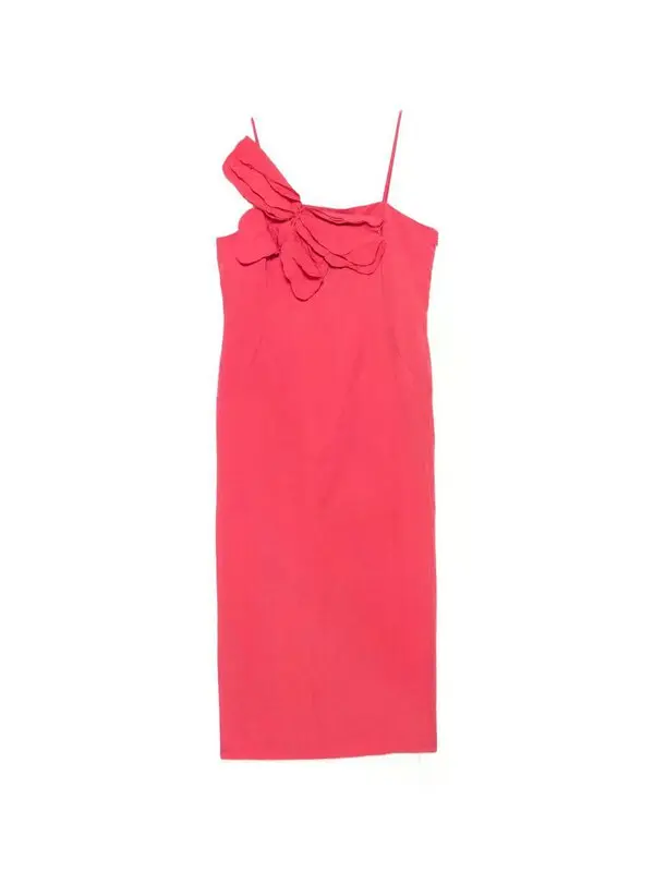 Blumarine Spaghetti Strap Midi Dress - Pink
