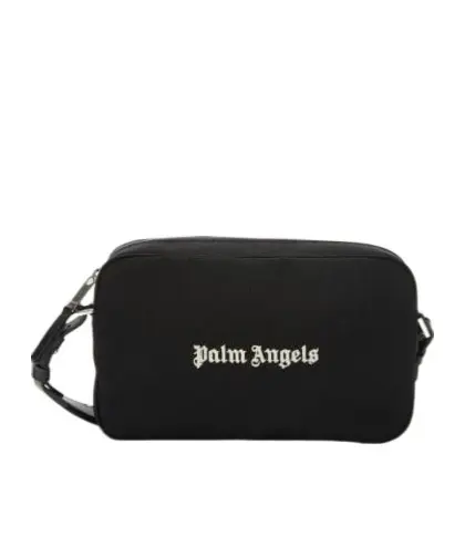 Palm Angels Logo Printed Camera Bag - Black