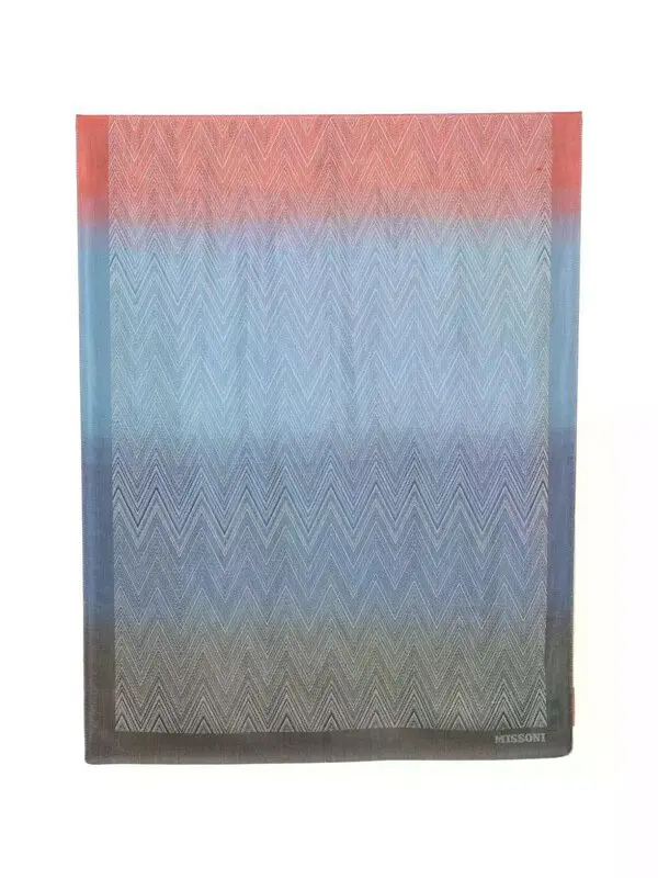 Missoni Zigzag-knit Scarf - Blue