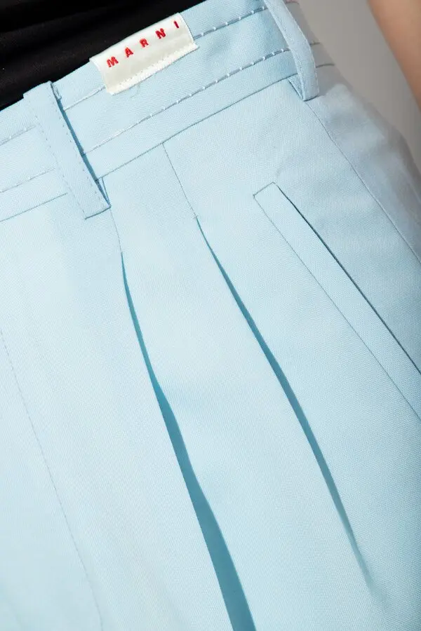 Marni Wide-leg Pleated Tailored Trousers