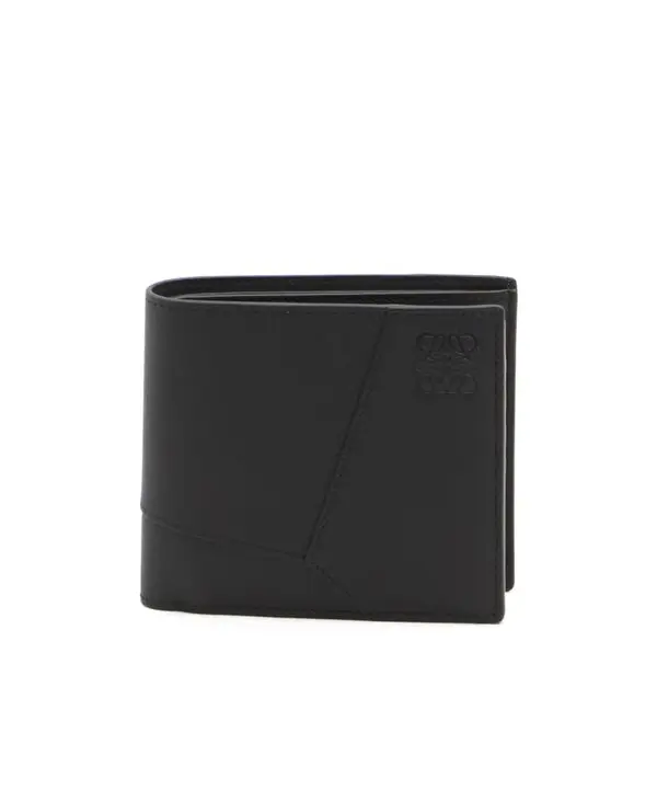 Loewe Logo Embossed Bi-fold Card Holder - Black