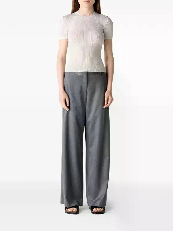 TWP Ribbed Knit Tease Tee