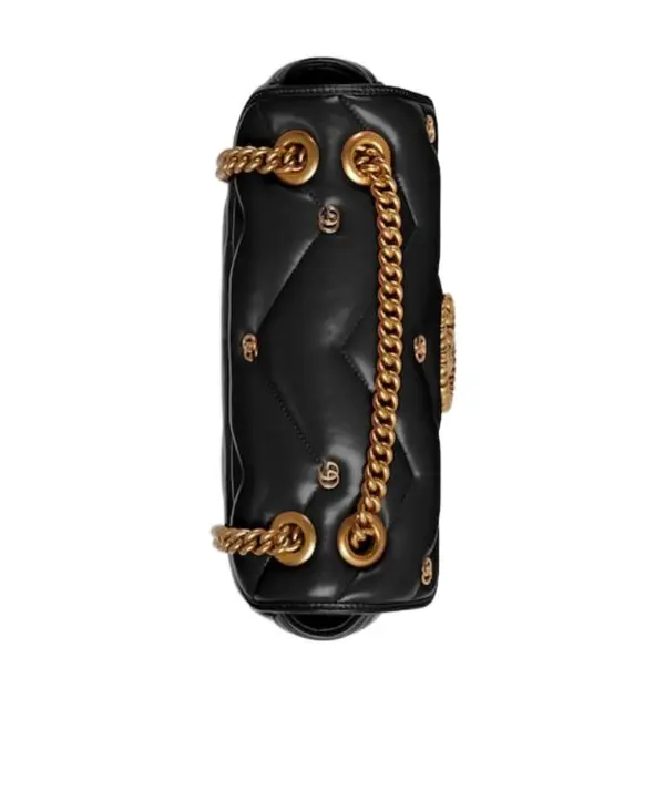 Gucci Gg Marmont Logo Plaque Small Shoulder Bag