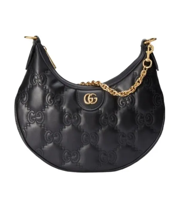 Gucci Padded Chain Shoulder Bag - Black