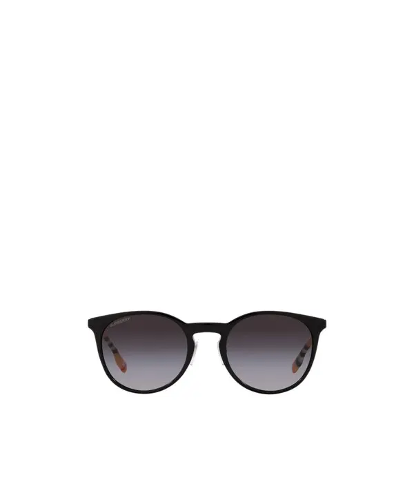 Burberry Round Frame Sunglasses - Black
