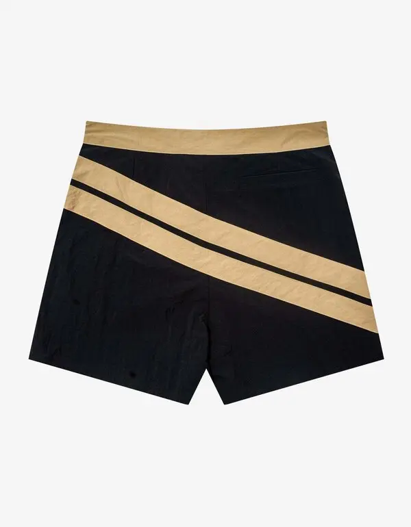 Palm Angels Diagonal Stripe Drawstring Swim Shorts