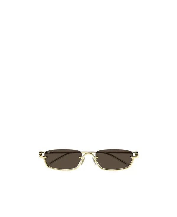 Gucci Rectangular Rimless Sunglasses