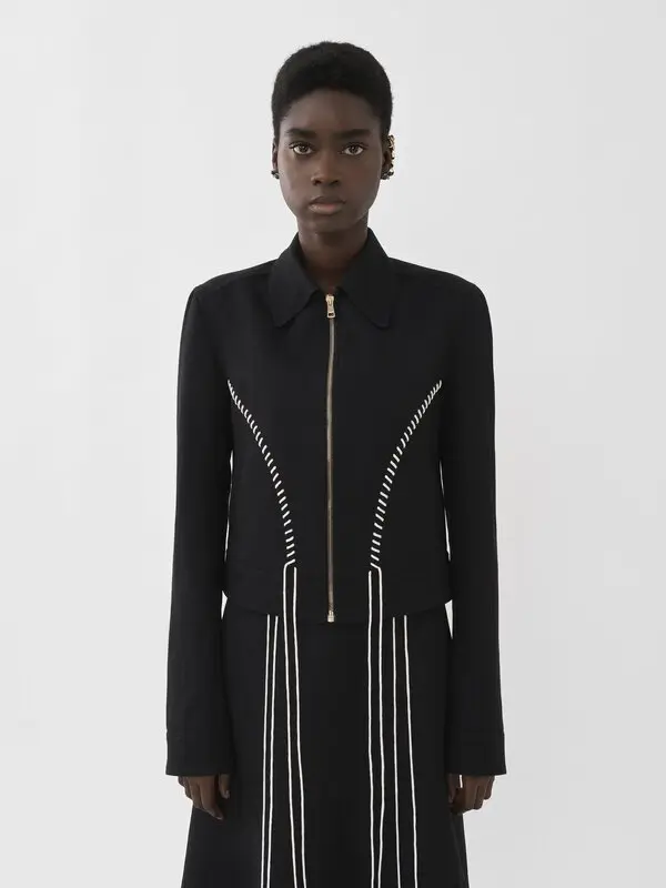 Chloé Embroidered Cropped Jacket