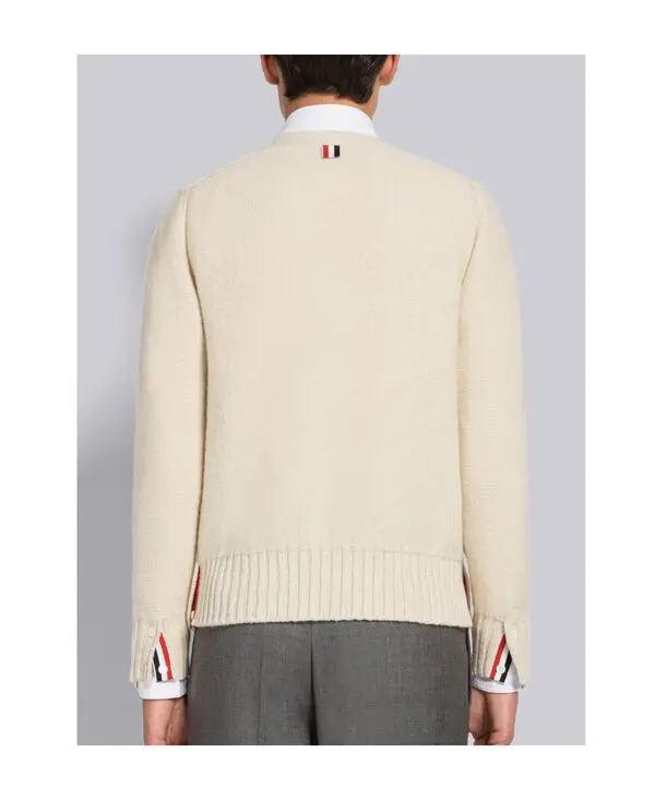 Thom Browne V-neck Cardigan With Striped Details