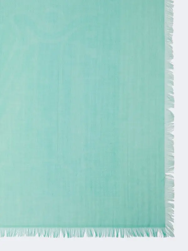 Max Mara Jacquard Fringed-trim Scarf