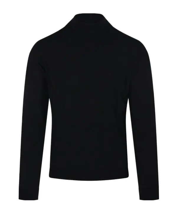 ROBERTO COLLINA Virgin Wool High Neck Knitwear - Black