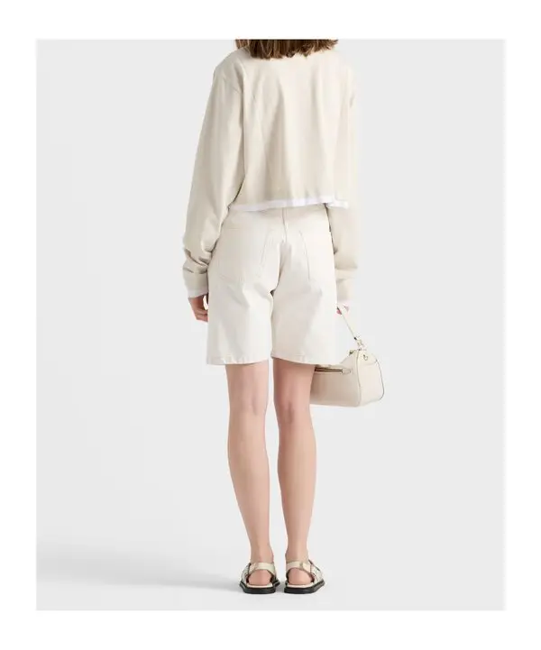 Prada Denim Bermuda Shorts - White