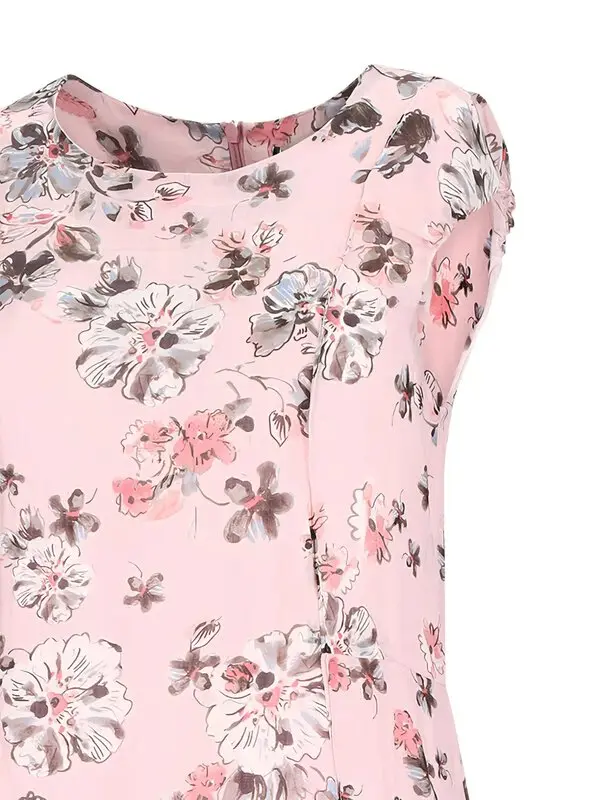 Max Mara Floral-print Cap-sleeve Maxi Dress