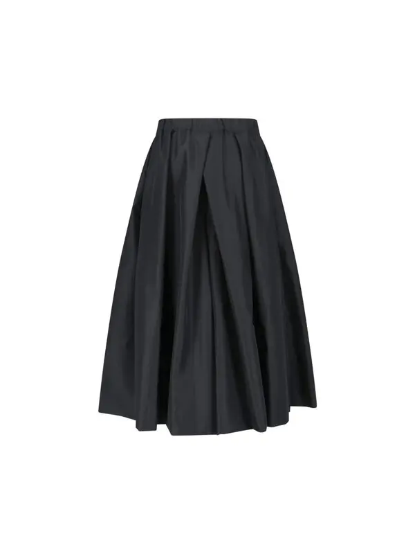 Comme Des Garçons Pleated Midi Skirt
