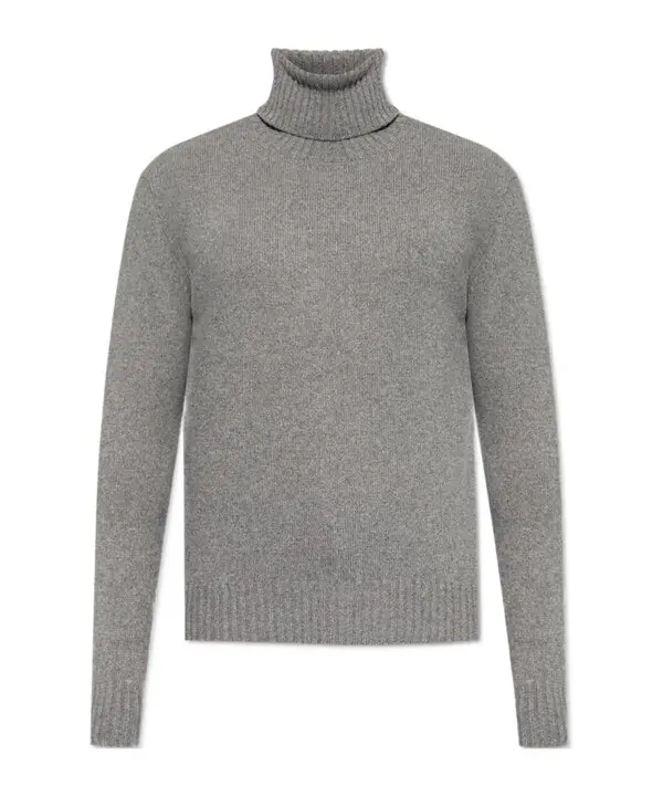 Ami Turtleneck Knitted Jumper - Gray