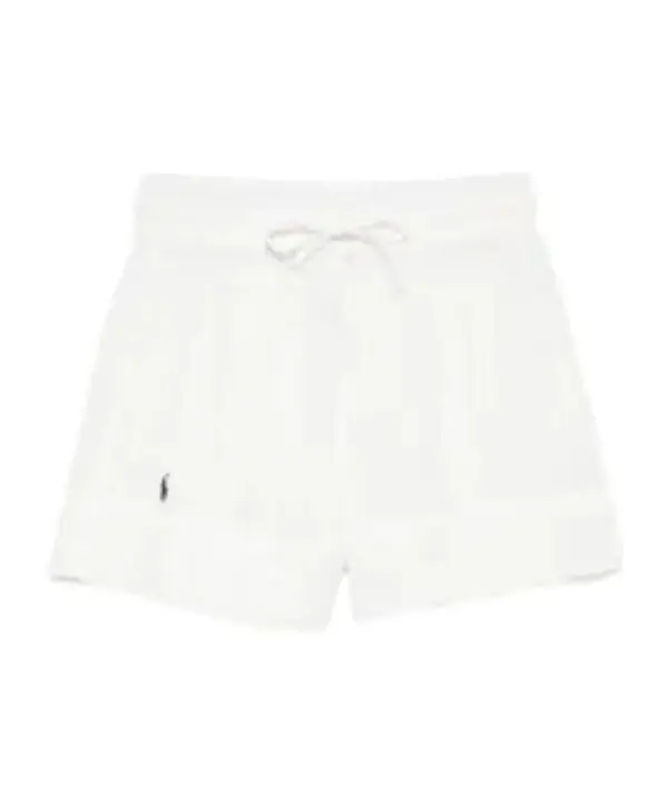 Polo Ralph Lauren Logo Embroidered Drawstring Shorts - White
