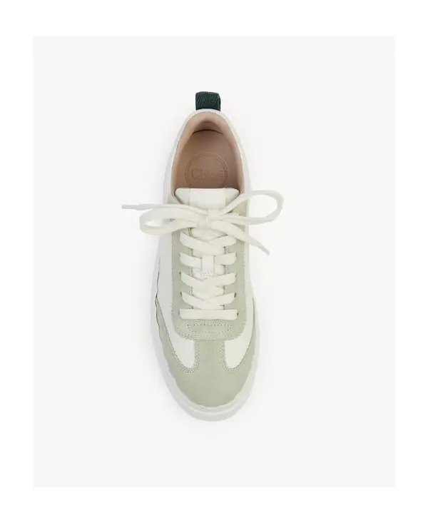 Chloé Low Top Lace-up Sneakers With Scalloped Detailing