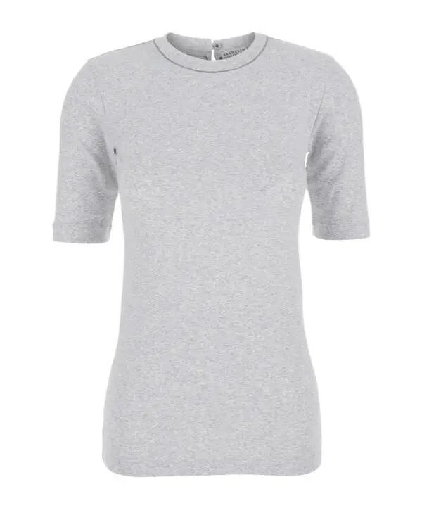 Brunello Cucinelli Embellished Short Sleeve T-shirt