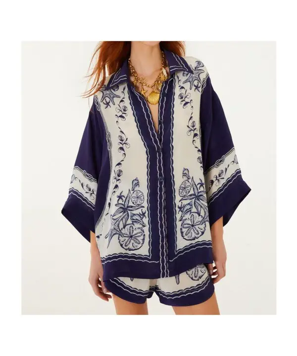 Farm Rio Coast Scarf Shirt